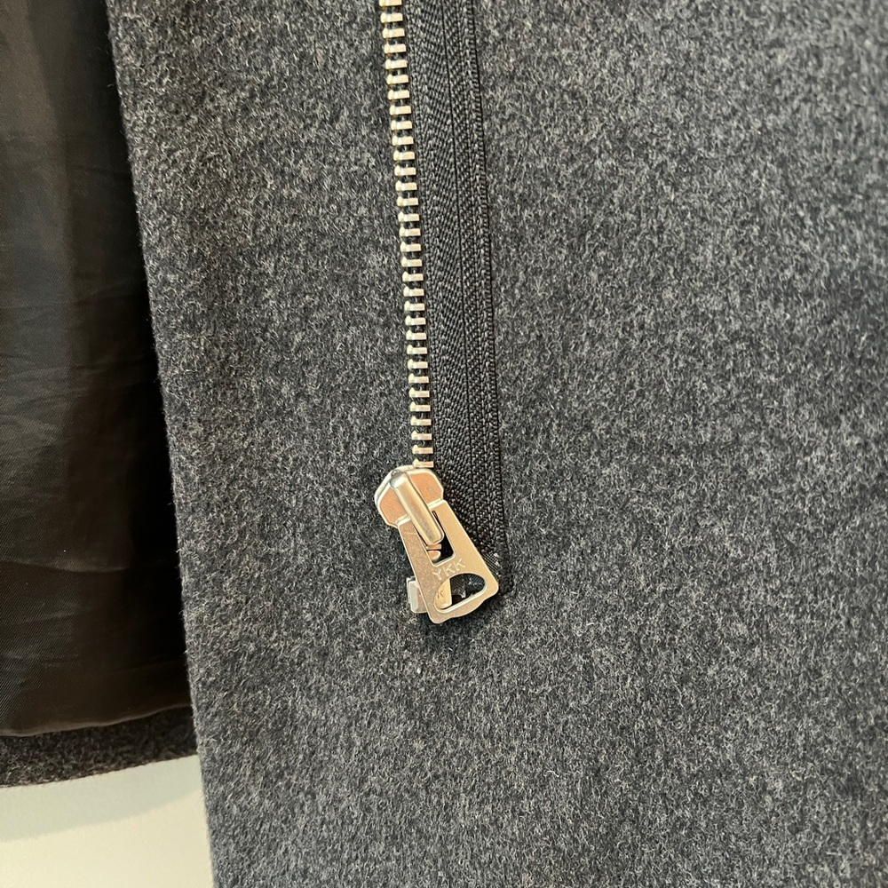 Wilfred Wool And Leather Dress Coat - Gem